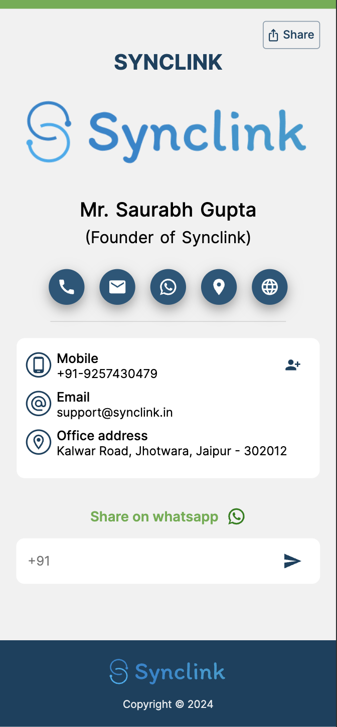 Synclink: Digital Cards